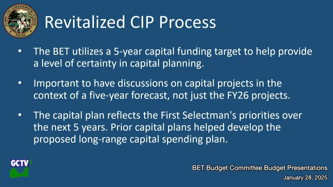 BET Budget Committee 2025-26 Budget Presentations, January 28, 2025 ...
